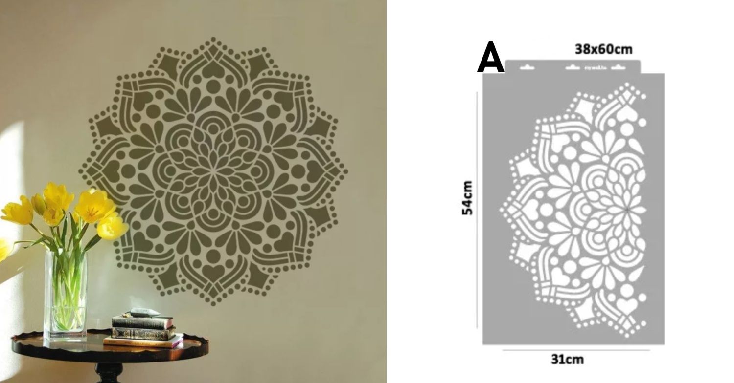 Mandala - Šablóna na dekoračnú tvorbu.