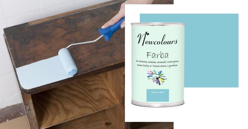 Pastelová modrá farba, Newcolours, farba na nábytok, ekologická, bez ...
